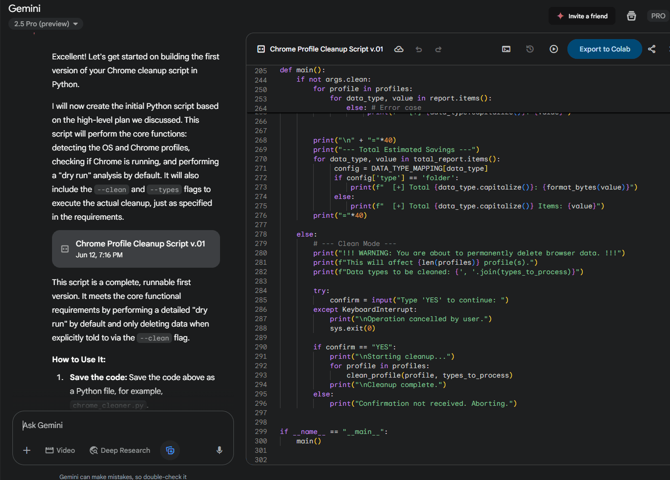My Session to create a Chrome Profile cleaner script - jorgep.com